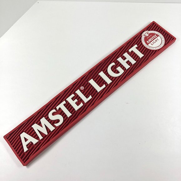 Amstel Light | Dining | Amstel Light Red Rubber Bar Spill Mat Beer Tap ...